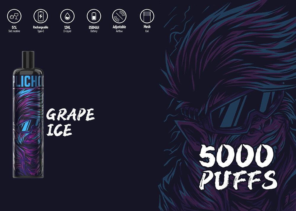 5000 Puffs Epod Energy Vape 12 Flavors 12ML 5% Nicotine Rechargeable ...