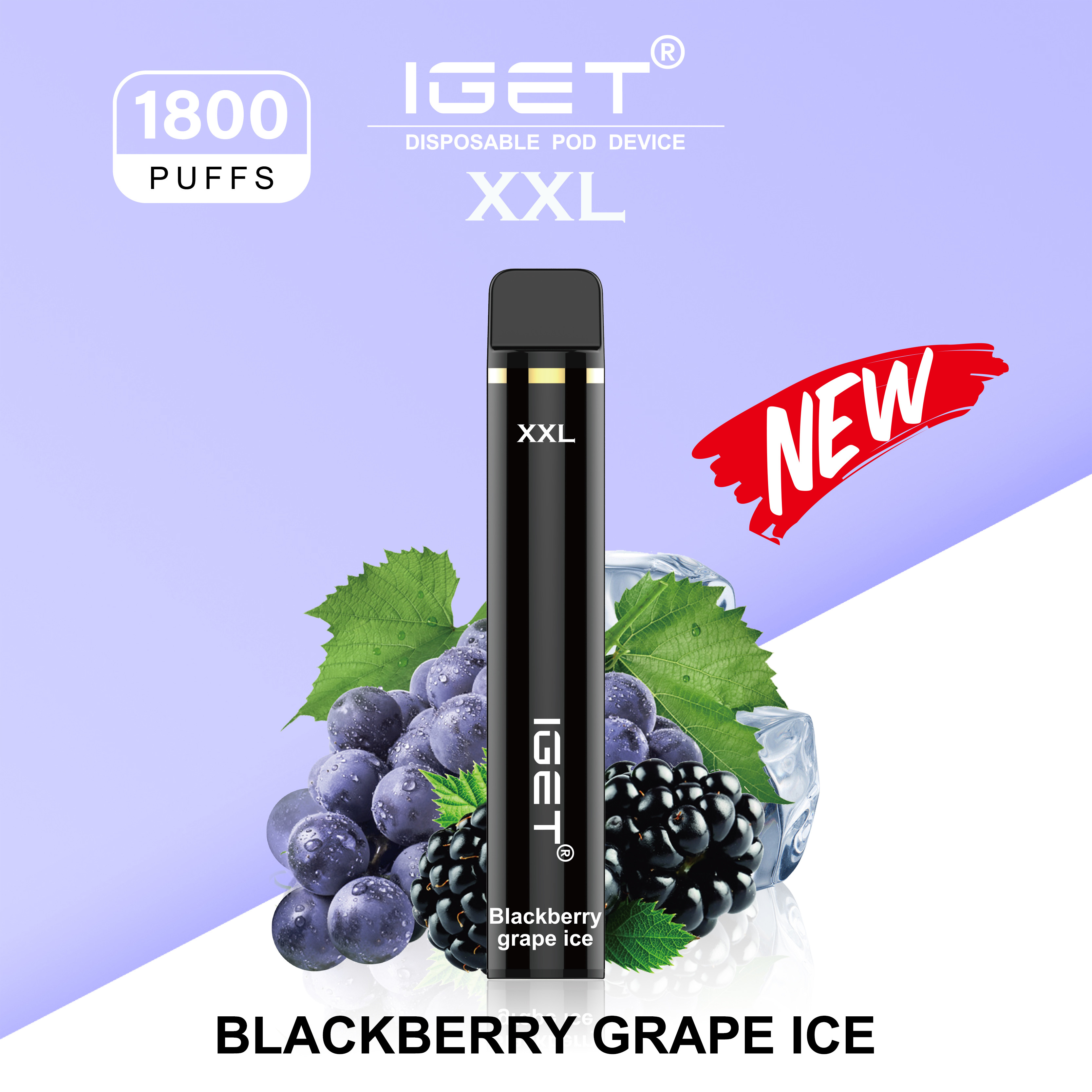 IGET XXL 1800 Puffs Disposable Vapes 7ml Capacity Latest Juice Flavors ...